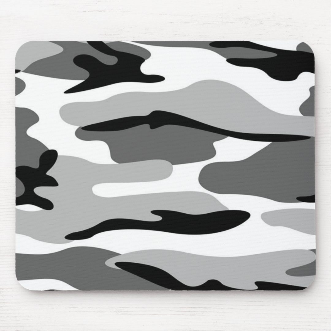 Gray And Black Camouflage Mouse Pad | Zazzle