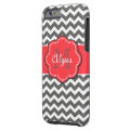 Gray and Coral Chevron Phone Case | Zazzle