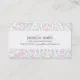Gray and Pink Floral Damask Pattern Calling Card | Zazzle