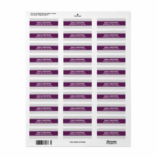 Gray and Purple Modern Chevron Label | Zazzle