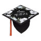Gray and White Flowers on Black | Class of 2023 Graduation Cap Topper ...
