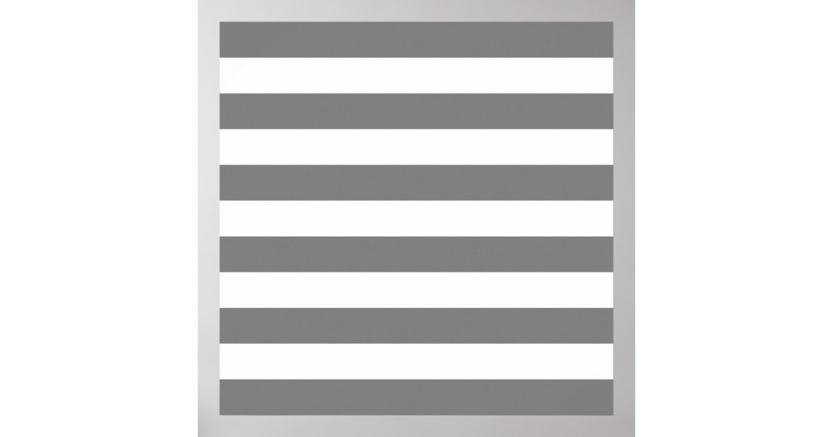 Gray and White Stripes Poster | Zazzle