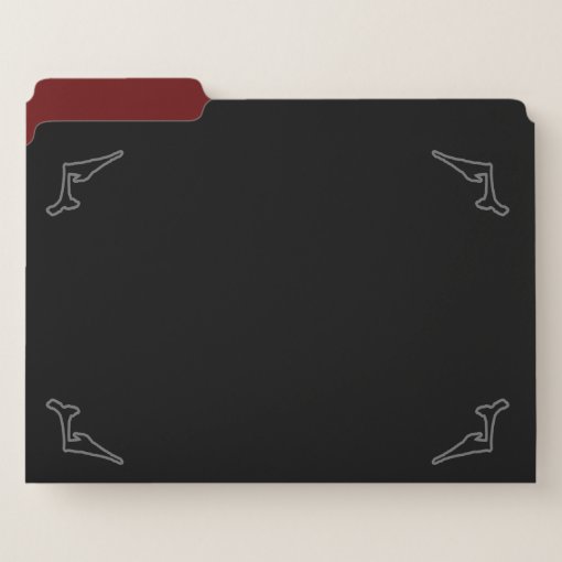 Gray Ankh Gothic Art File Folder | Zazzle
