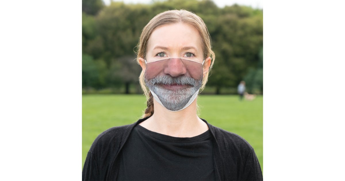 Gray Beard - Face Mask | Zazzle