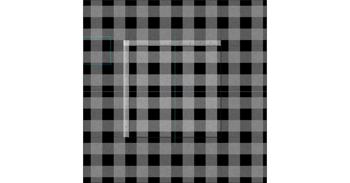 Gray Black Buffalo Plaid | Big Checks | Custom Fabric | Zazzle