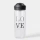 Gray Black Script Love Wedding Water Bottle | Zazzle