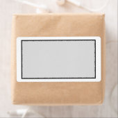 Gray Black Stitched Border Shipping Address Label | Zazzle