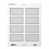 Gray Black Stitched Border Shipping Address Label | Zazzle