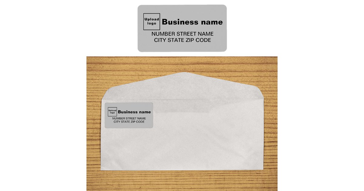 Gray Business Address Label | Zazzle