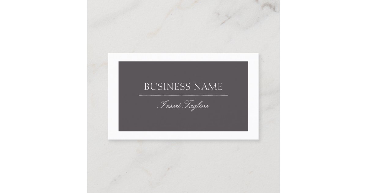 Gray Business Card | Zazzle