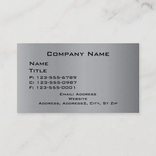 Gray Business Cards | Zazzle