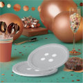 Gray Button Paper Plates | Zazzle