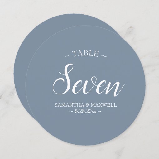 Gray Calligraphy Table Number | Zazzle