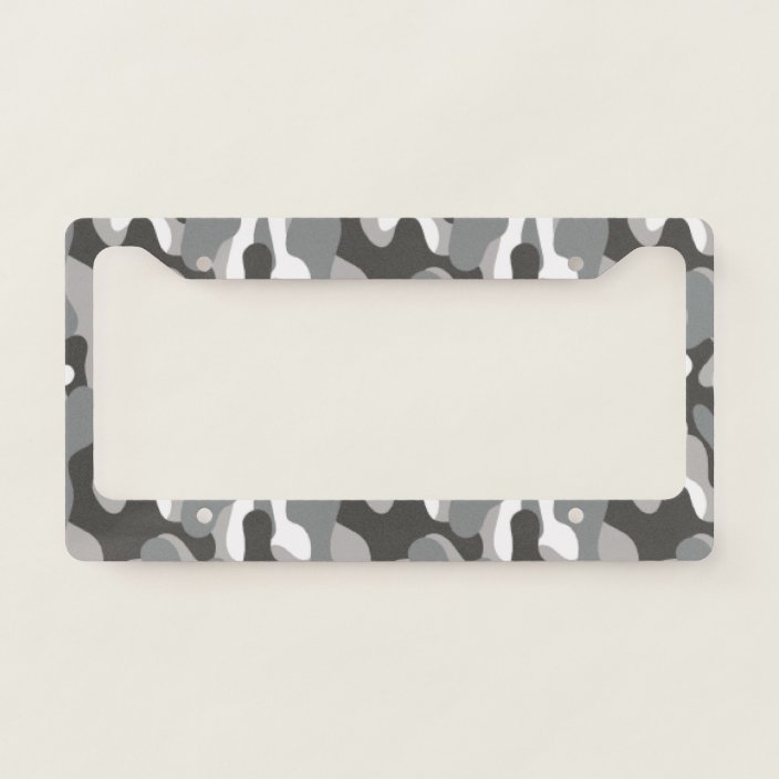 Gray Camouflage. Camo your License Plate Frame | Zazzle.com