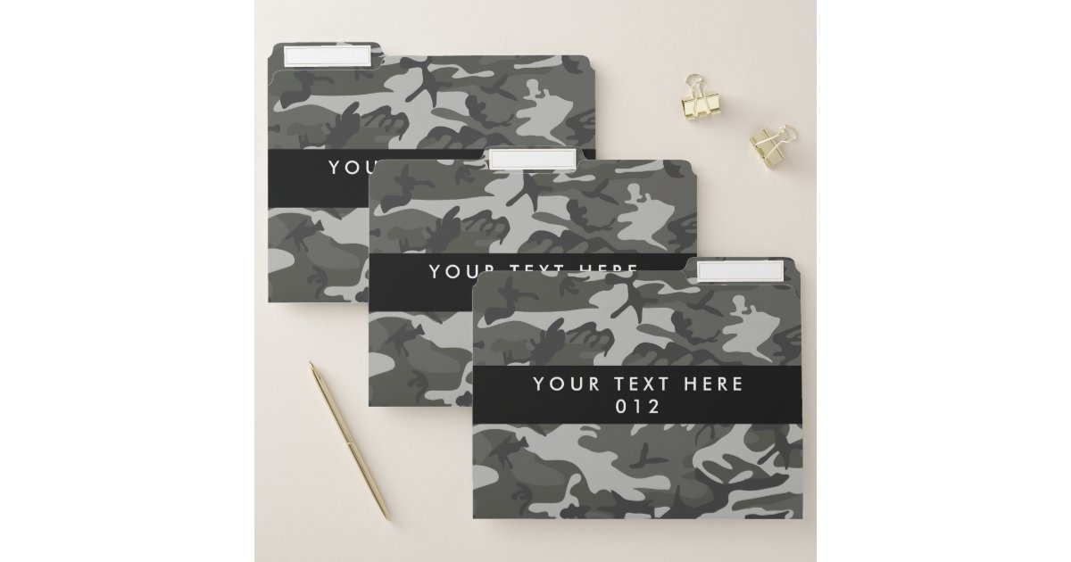 Gray Camouflage, Military, Army File Folder | Zazzle