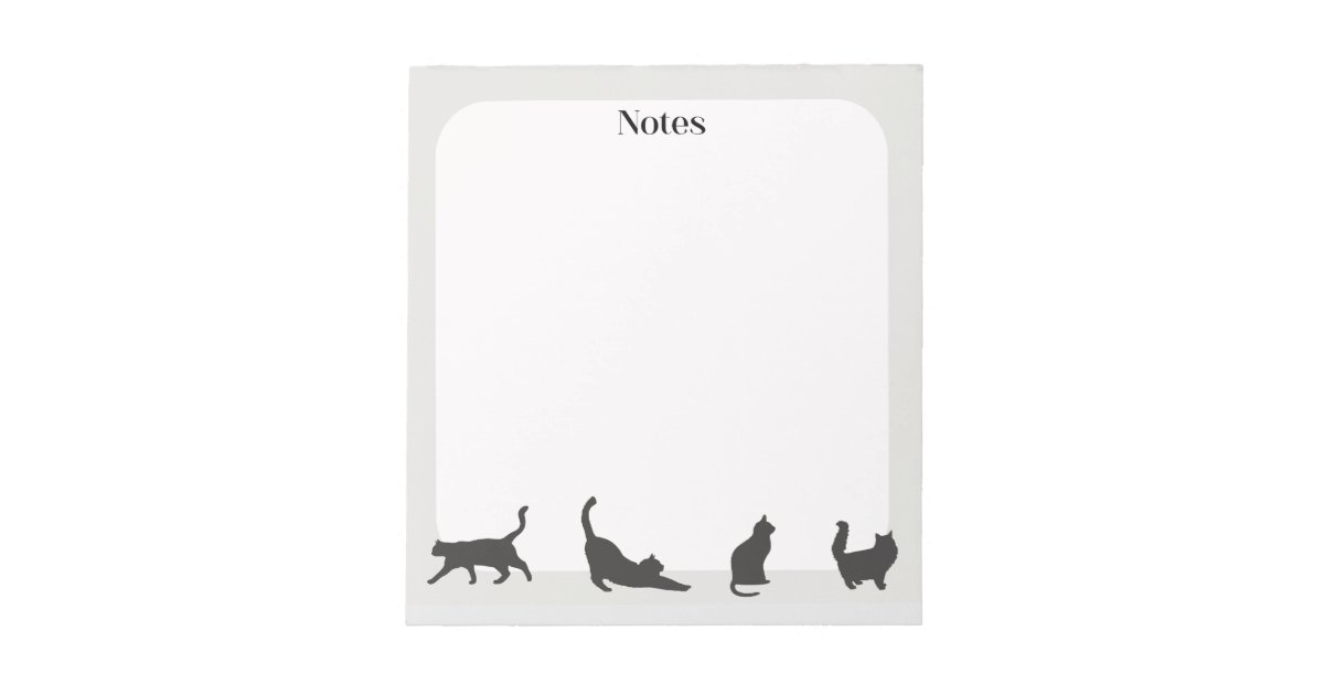 Gray Cat Notepad | Zazzle