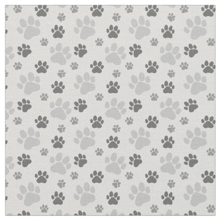 Green Paw Print Pattern Fabric | Zazzle