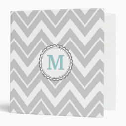 Gray Chevron 3 Ring Binder | Zazzle