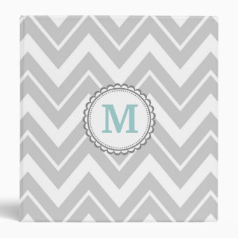 Gray Chevron 3 Ring Binder | Zazzle