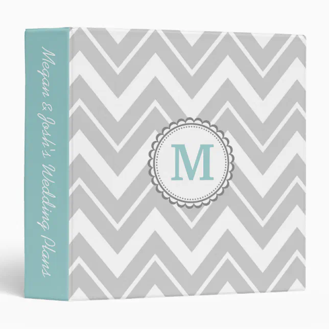 Gray Chevron 3 Ring Binder | Zazzle