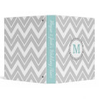 Gray Chevron 3 Ring Binder | Zazzle.com