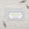 Gray Chevron Business Card | Zazzle