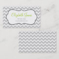 Gray Chevron Business Card | Zazzle