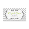 Gray Chevron Business Card | Zazzle