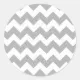 Gray Chevron Logo Classic Round Sticker | Zazzle