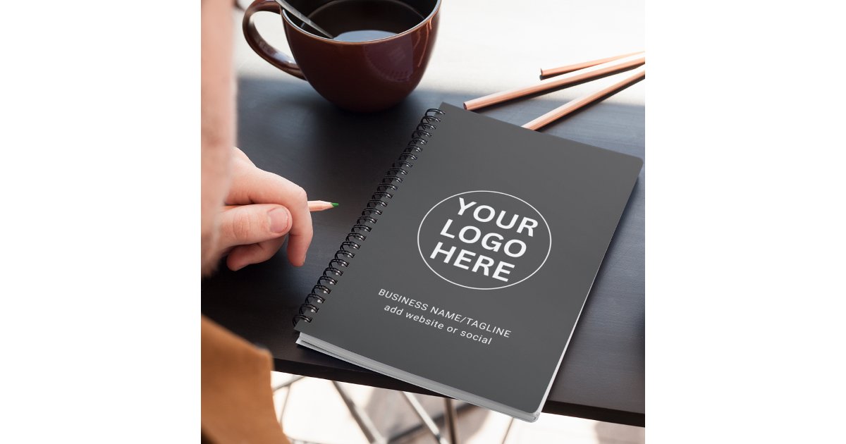 Gray Company Business Professional Clean Logo Planner | Zazzle
