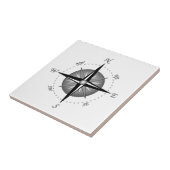 Gray Compass Rose Tile | Zazzle