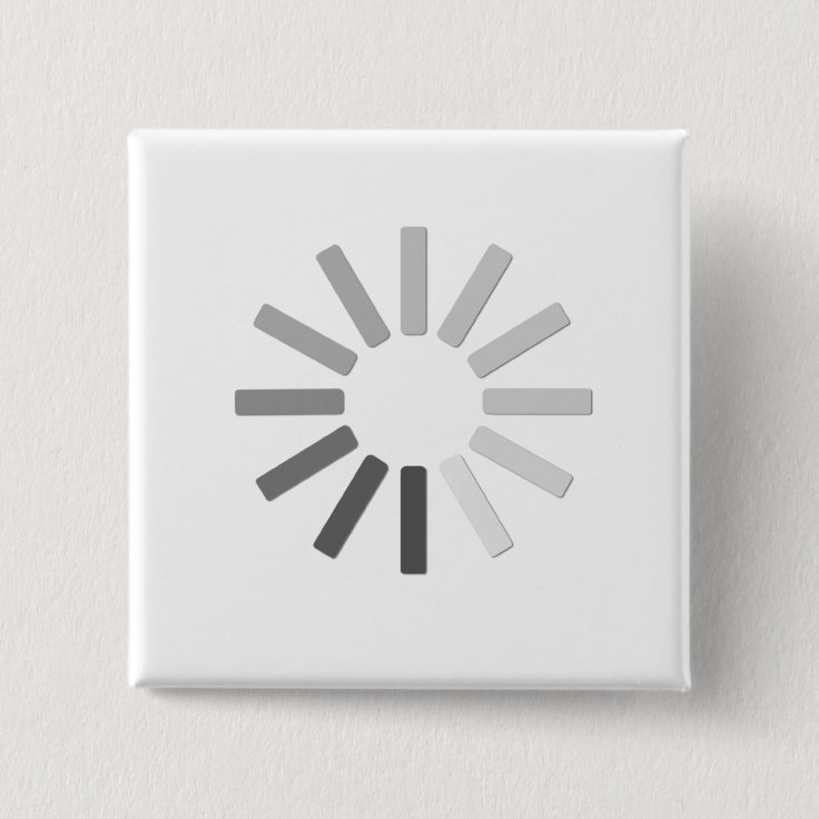 gray computer loading symbol button | Zazzle