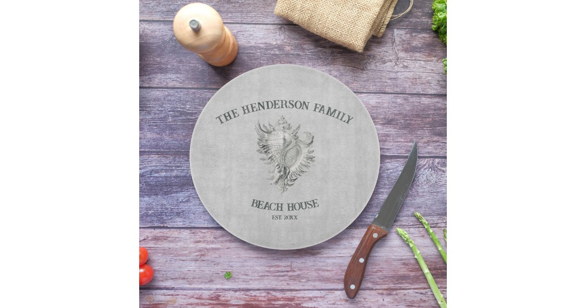 Gray Conch Shell Cutting Board | Zazzle