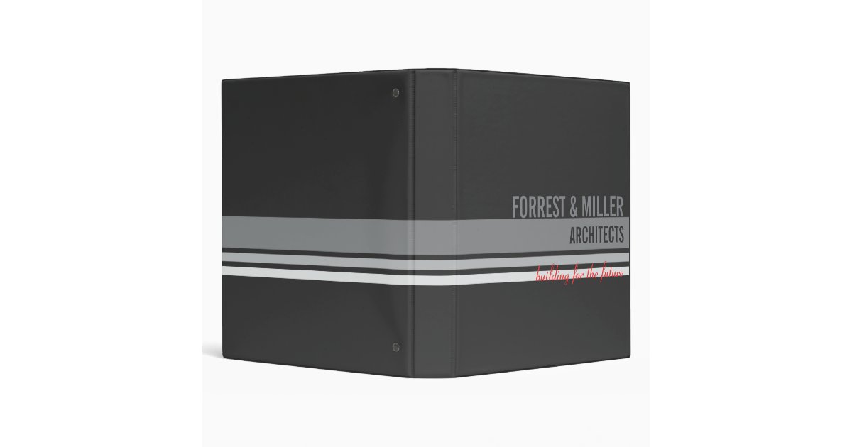 Gray Corporate Binder | Zazzle
