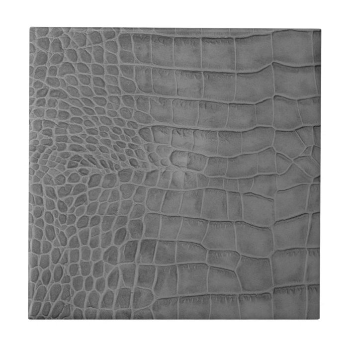 Gray crocodile tile | Zazzle.com