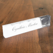 Gray custom court reporter name plate | Zazzle