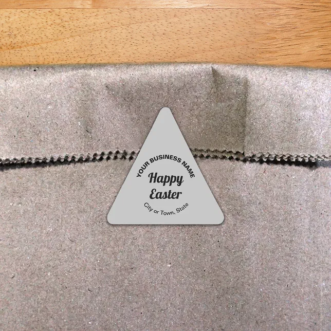 Gray Easter Business Triangle Sticker | Zazzle