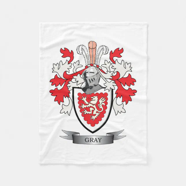 Gray Family Crest Coat of Arms Fleece Blanket | Zazzle
