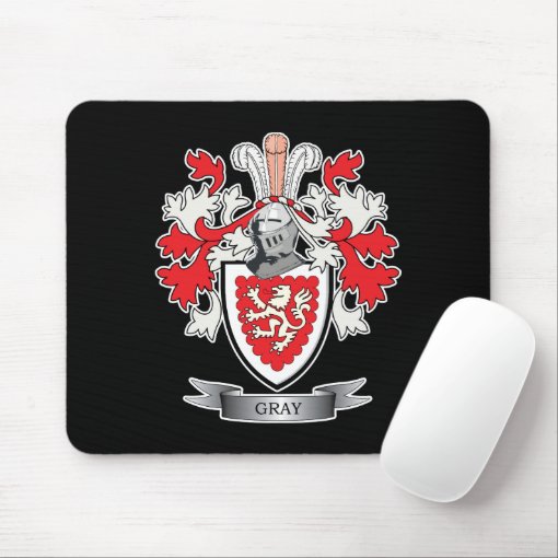 Gray Family Crest Coat of Arms Mouse Pad | Zazzle