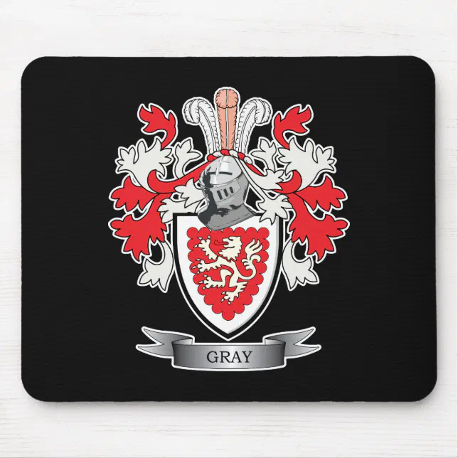 Gray Family Crest Coat of Arms Mouse Pad | Zazzle