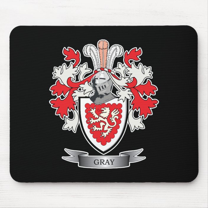 Gray Family Crest Coat of Arms Mouse Pad | Zazzle.com