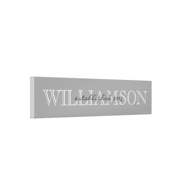 Gray Family Name Monogram Sign | Zazzle