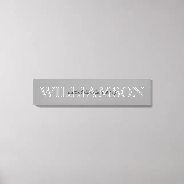 Gray Family Name Monogram Sign | Zazzle