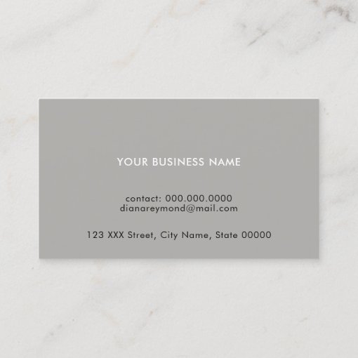 gray feminine professional women business card | Zazzle
