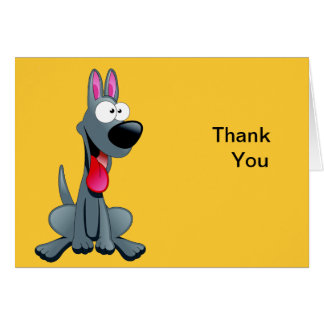Funny Cartoon Dog Thank You Cards - Greeting & Photo Cards | Zazzle