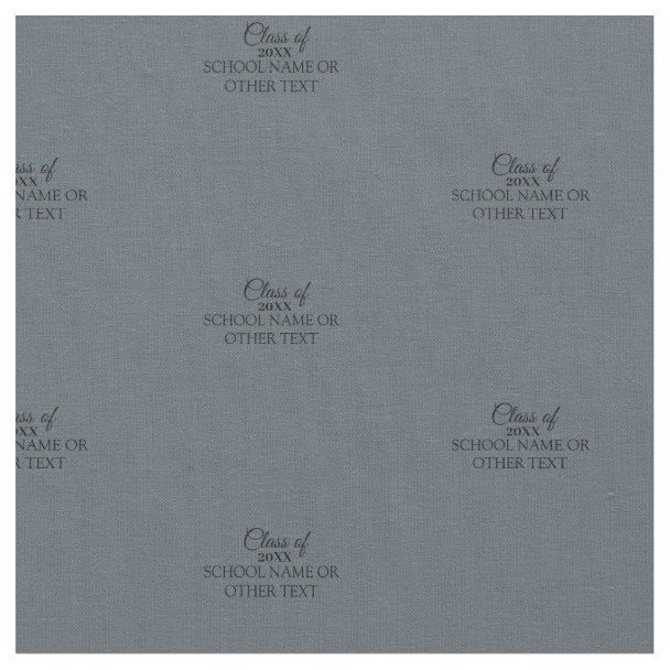 Black Graduation Class of Custom Year and Text Fabric | Zazzle