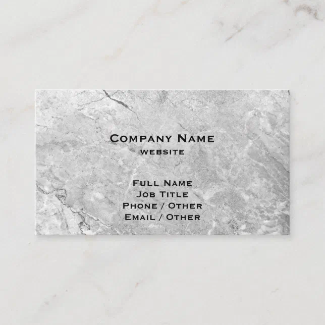 Gray Granite Business Card | Zazzle
