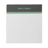 Gray Green Simple Border Notepad | Zazzle