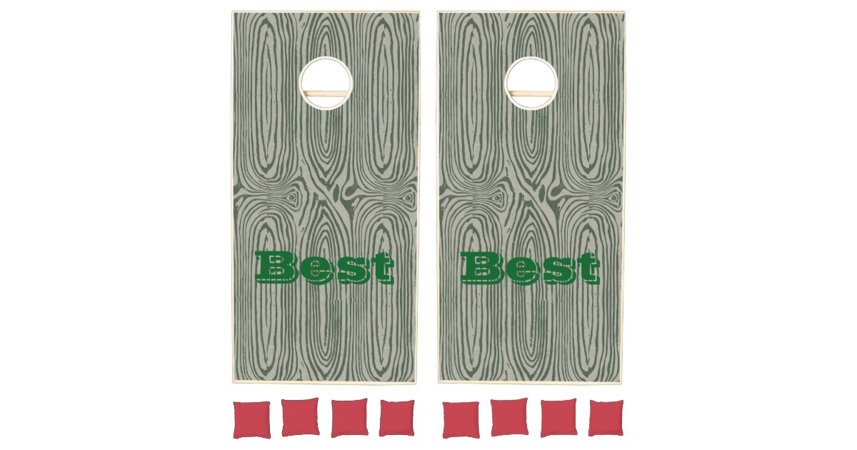 Gray Green Wood Cornhole Game Set | Zazzle