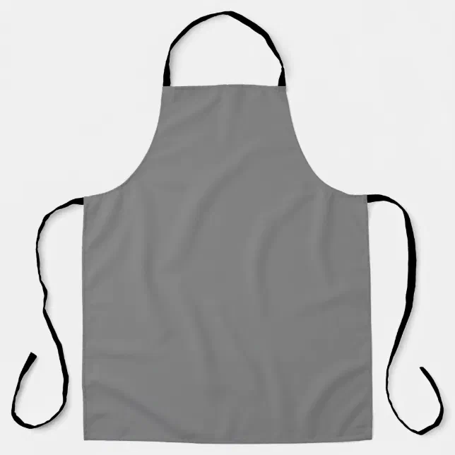 Gray Grey Color Simple Monochrome Plain Gray Grey Apron | Zazzle